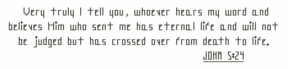 John 5:24 - Digital Download Bible Verse – Rogue Stitchery, LLC