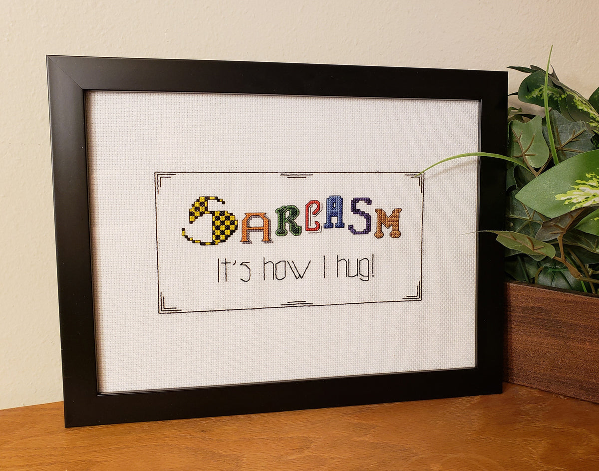 Sarcasm - Cross Stitch Pattern – Rogue Stitchery, LLC