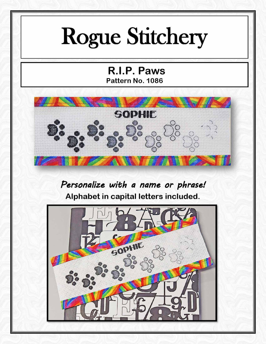 R.I.P. Paws - Cross Stitch Kit – Rogue Stitchery, LLC